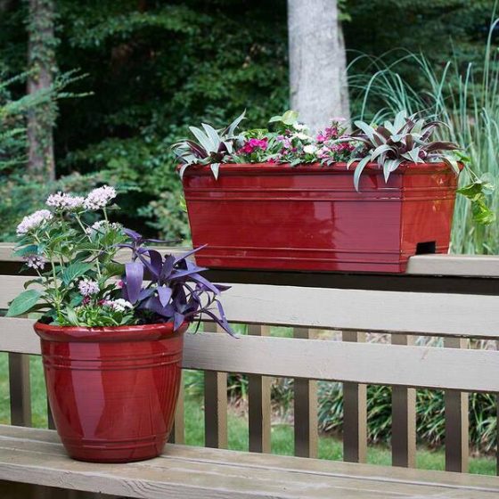 30 Gorgeous Ideas for Your Deck Railing Planters - EdgeFurnish