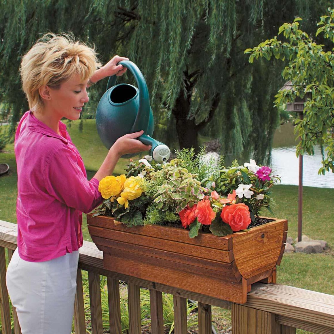 30 Gorgeous Ideas for Your Deck Railing Planters - EdgeFurnish