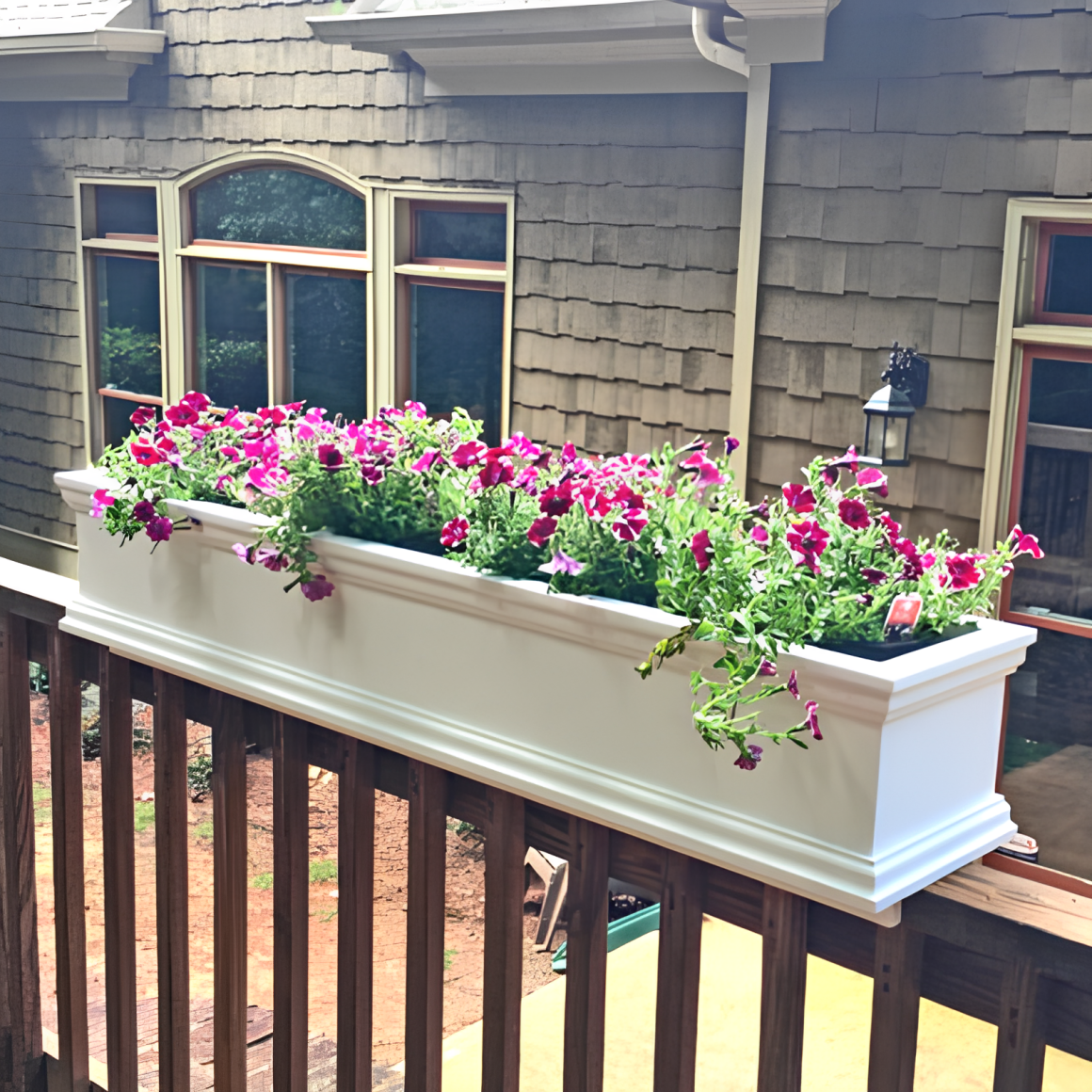 30 Gorgeous Ideas for Your Deck Railing Planters - EdgeFurnish